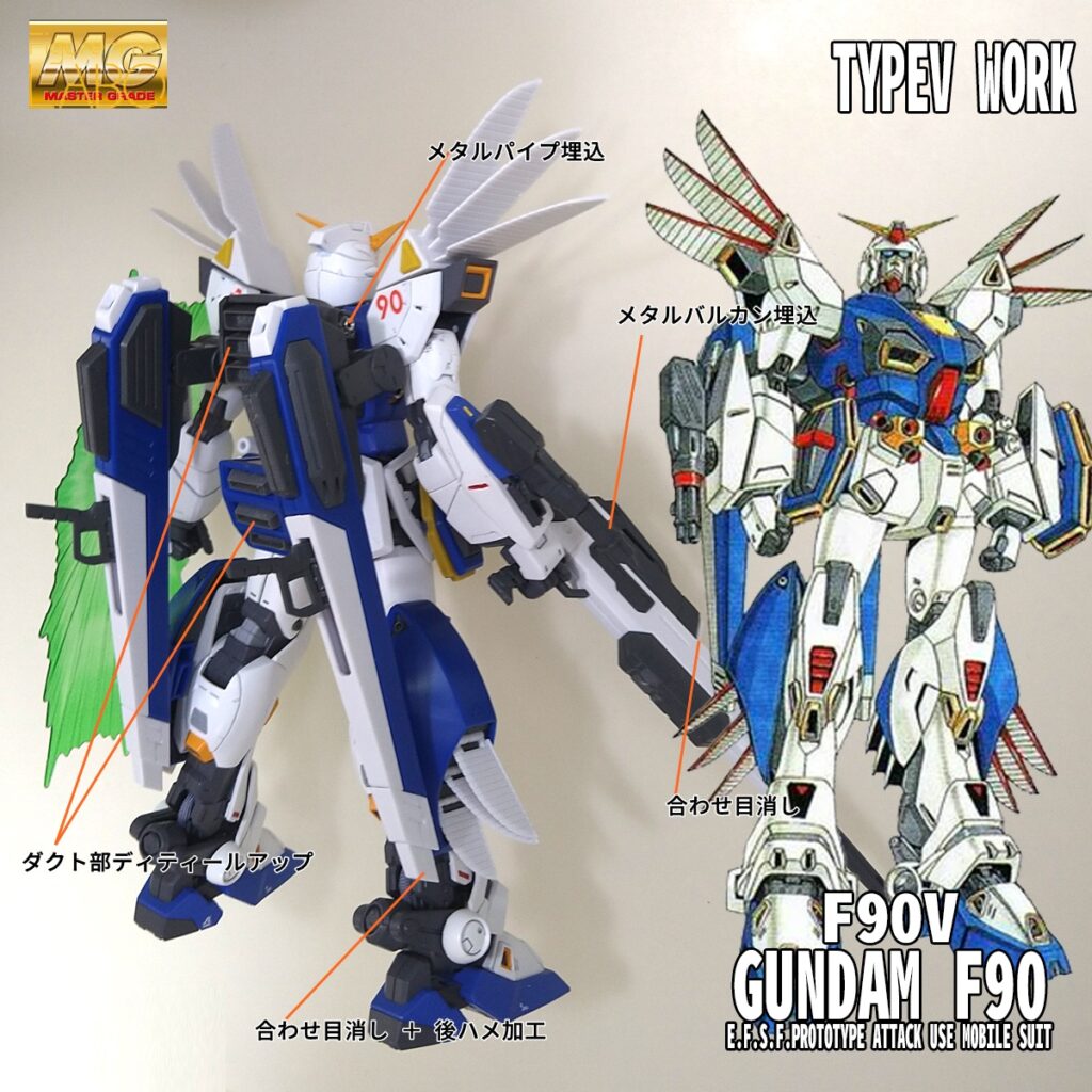 MG ガンダムF90 ミッションパック Vタイプ 改造編 後半【やばいな 息苦しくなってきた】