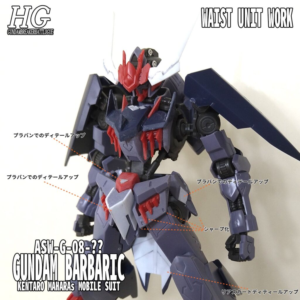 HGGBB ガンダムバルバタウロス→ガンダムバルバリック 腰部改造編