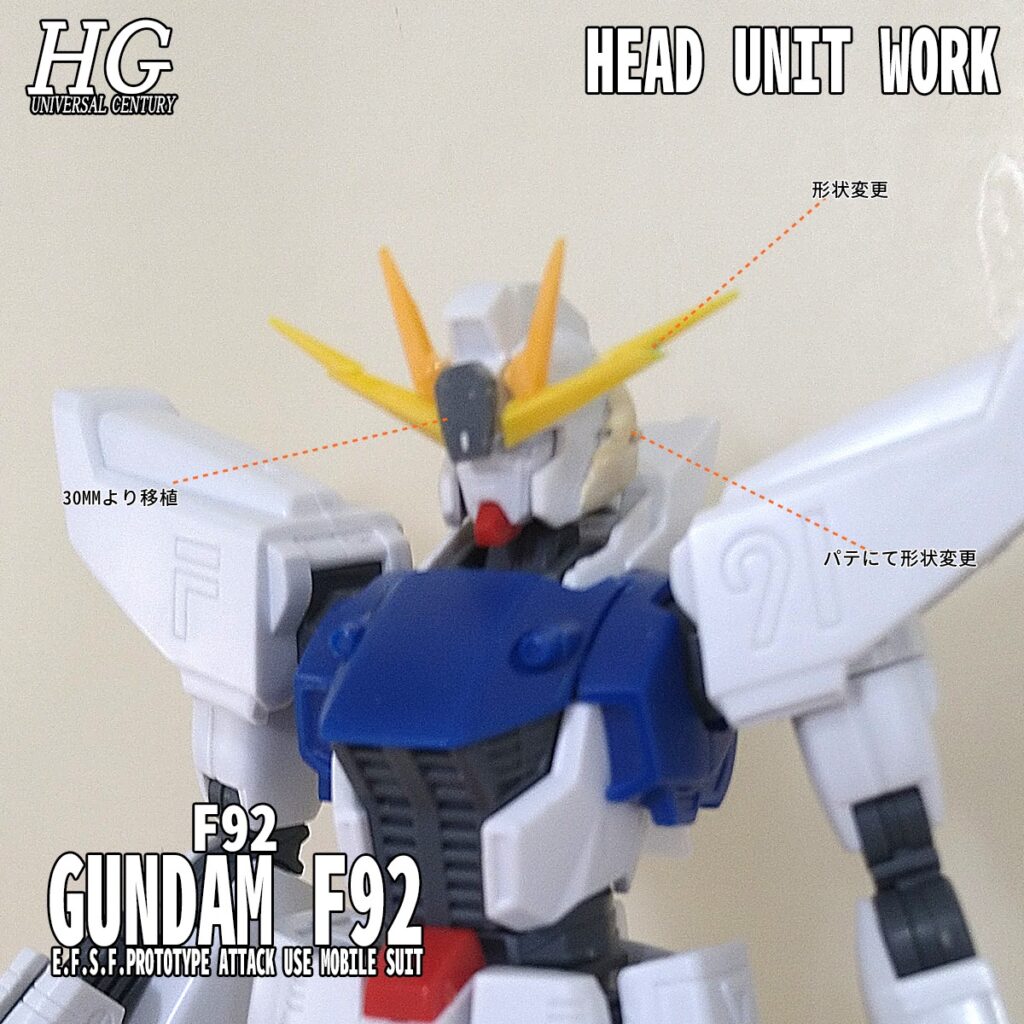 HGUC ガンダムF91 → ガンダムF92 胸部改造編